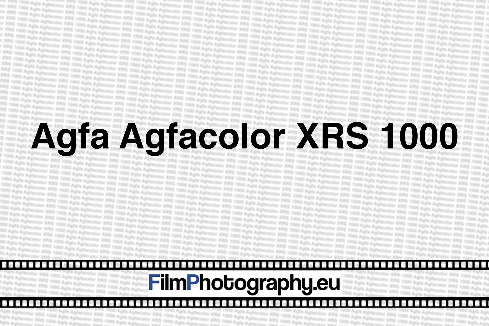 Agfa Agfacolor XRS 1000 - Important information
